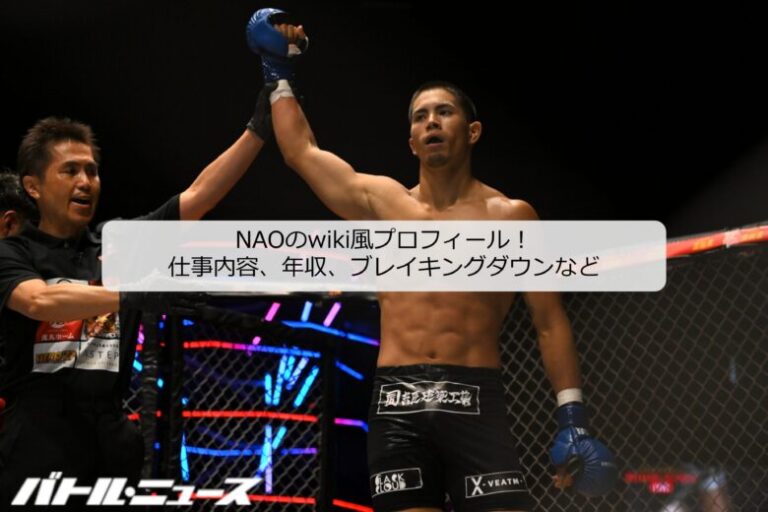 NAOのwiki風プロフィール！仕事内容、年齢、身長、戦績、年収など
